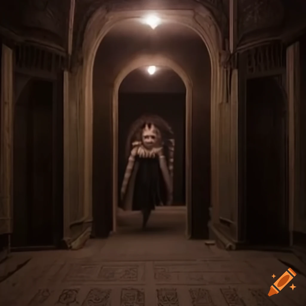 Creepy horror labyrinth on Craiyon