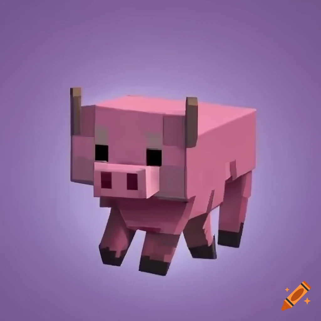Minecraft dungeons pig waving on Craiyon