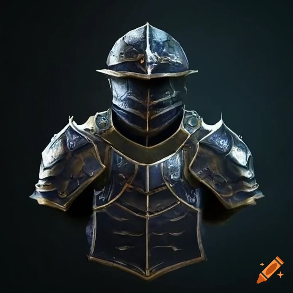 Body armor piece in a magical fantasy setting - front view on Craiyon