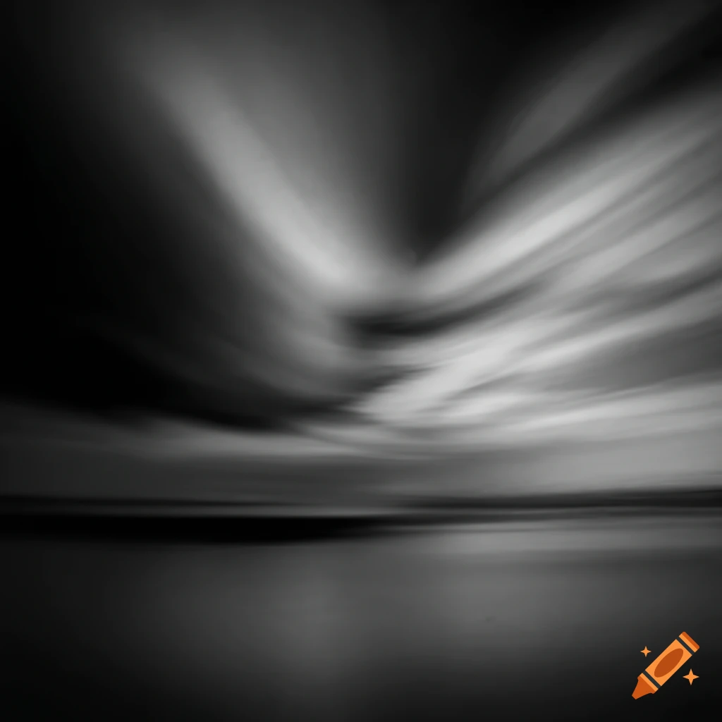 Dynamic black and white image showing movement on Craiyon