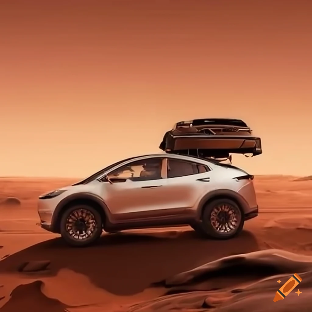Tesla offroad vehicle on mars on Craiyon