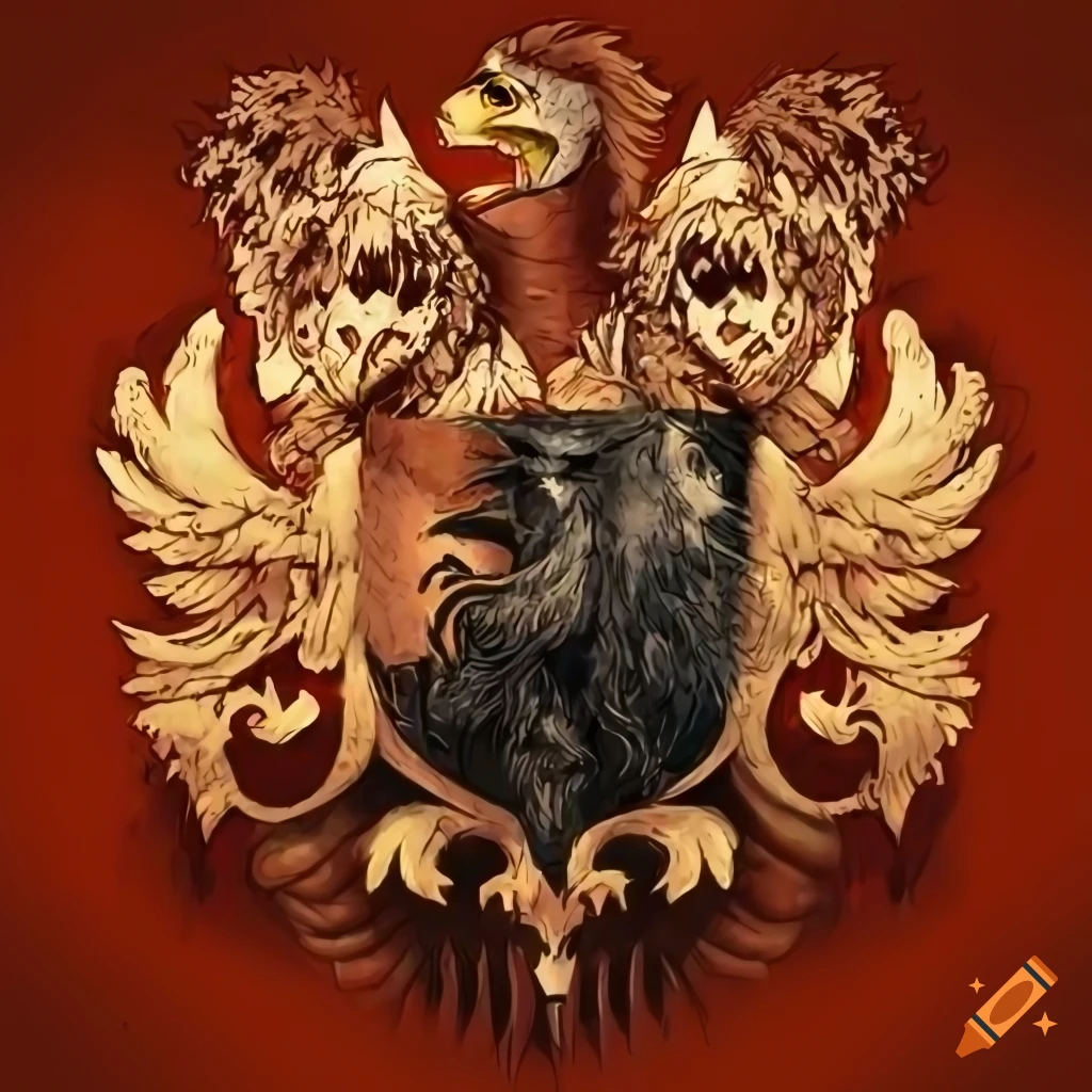 Coat of arms of the fictional witcher school of the griffin on Craiyon