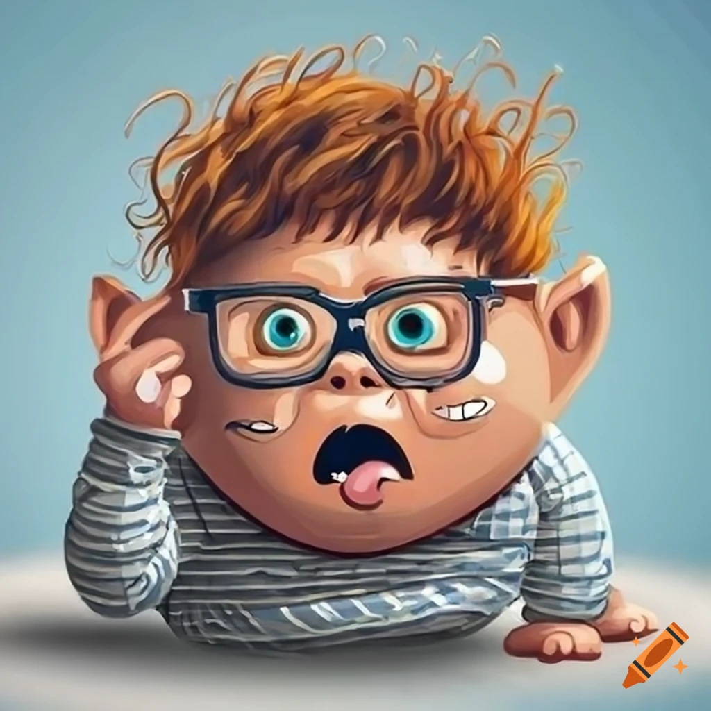 Cartoon of it technician shocked by computer guy with goatee and ...