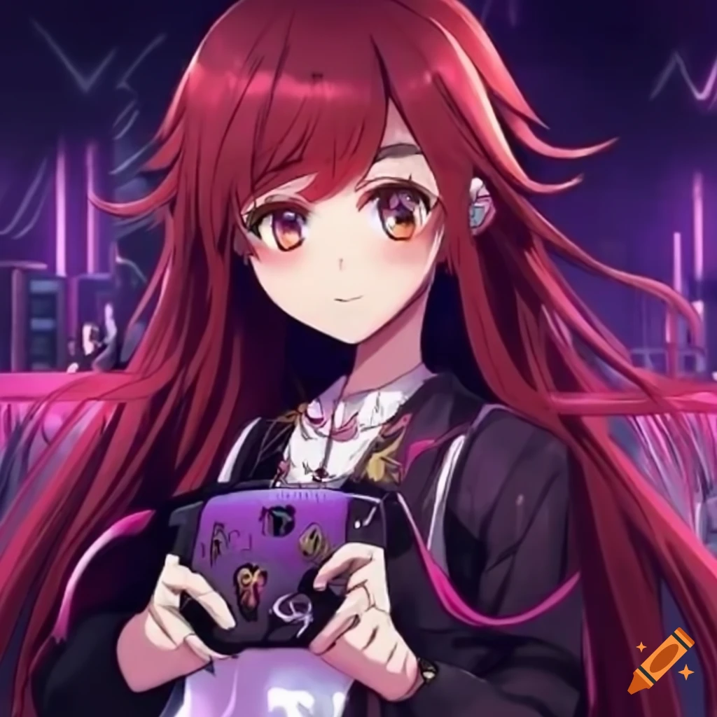 Anime gamer girl character on Craiyon