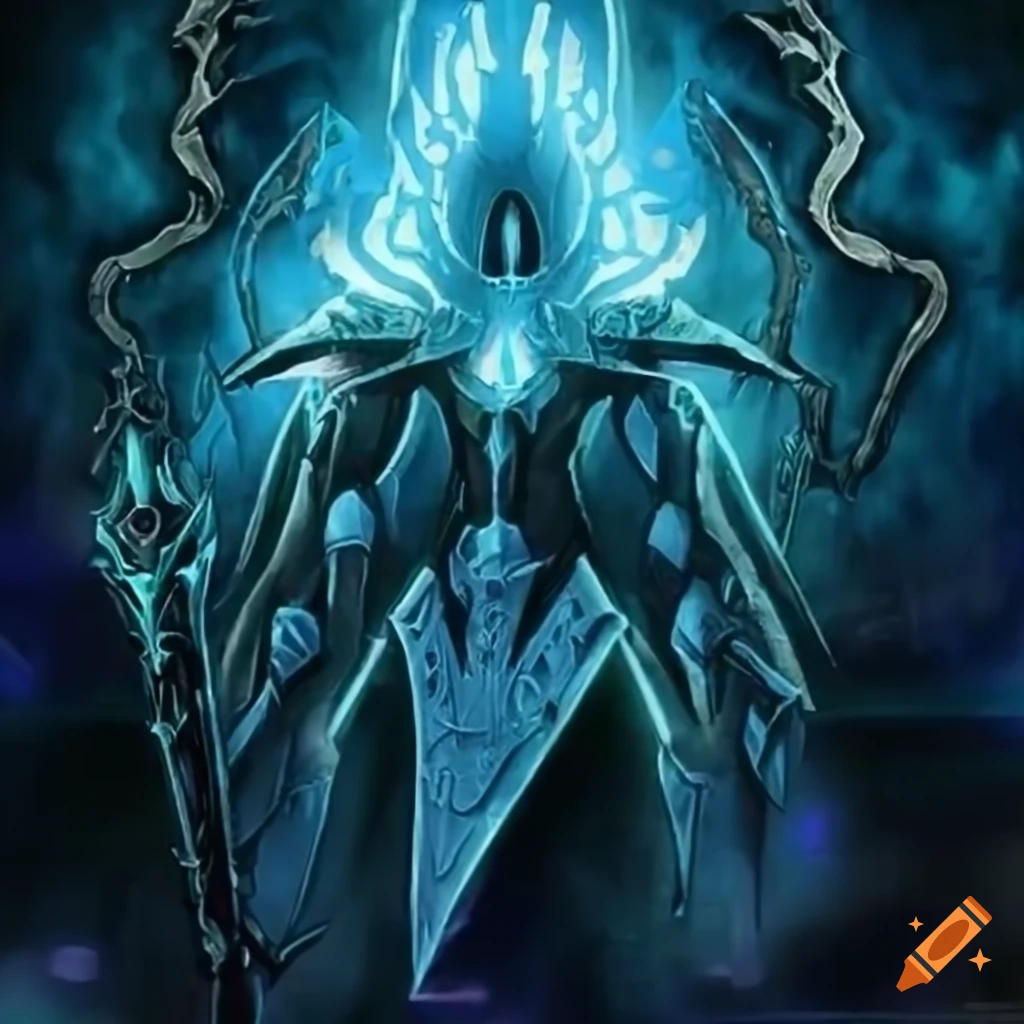 Ethereal ghostly armory with ancient weapons and enchanted armor in a ...