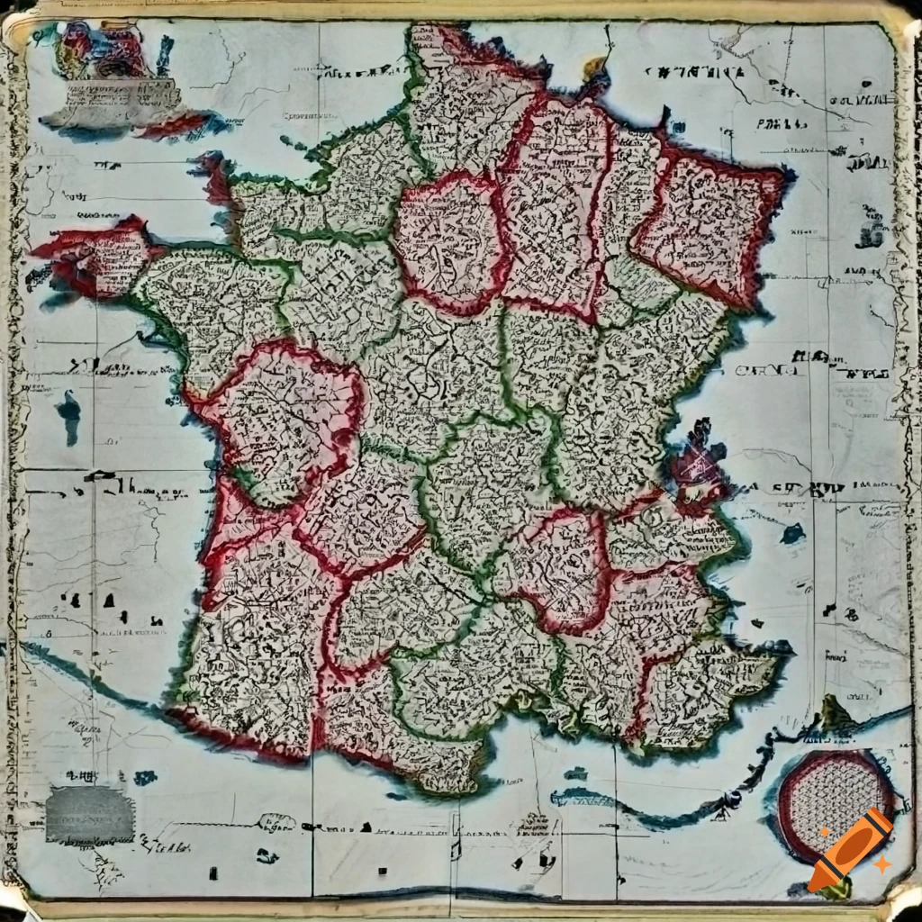 Map of france on Craiyon