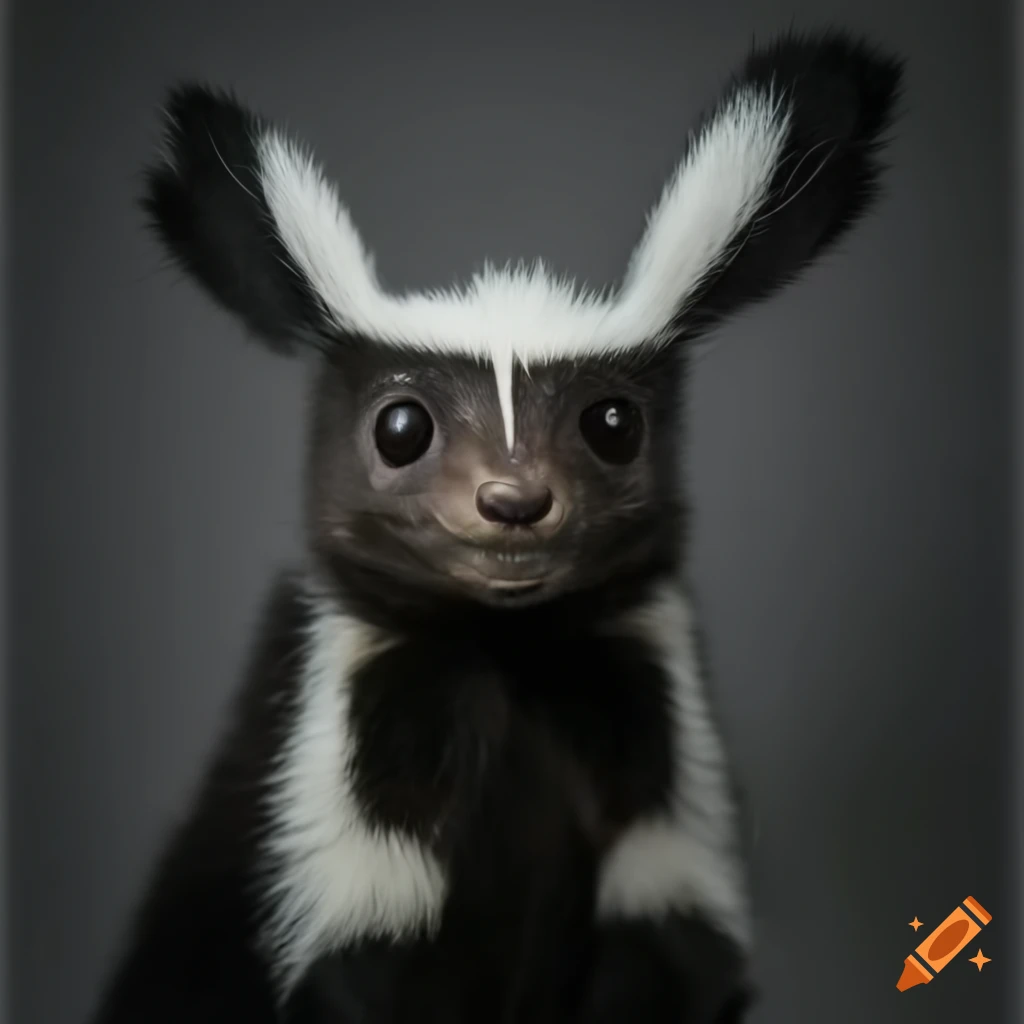 Pikachu and skunk portrait on Craiyon