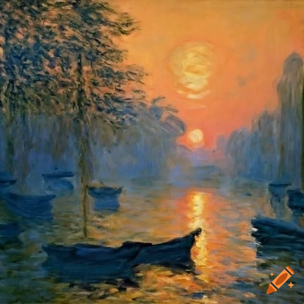 Claude monet painting on Craiyon