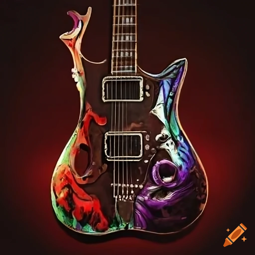 Evil guitar on Craiyon