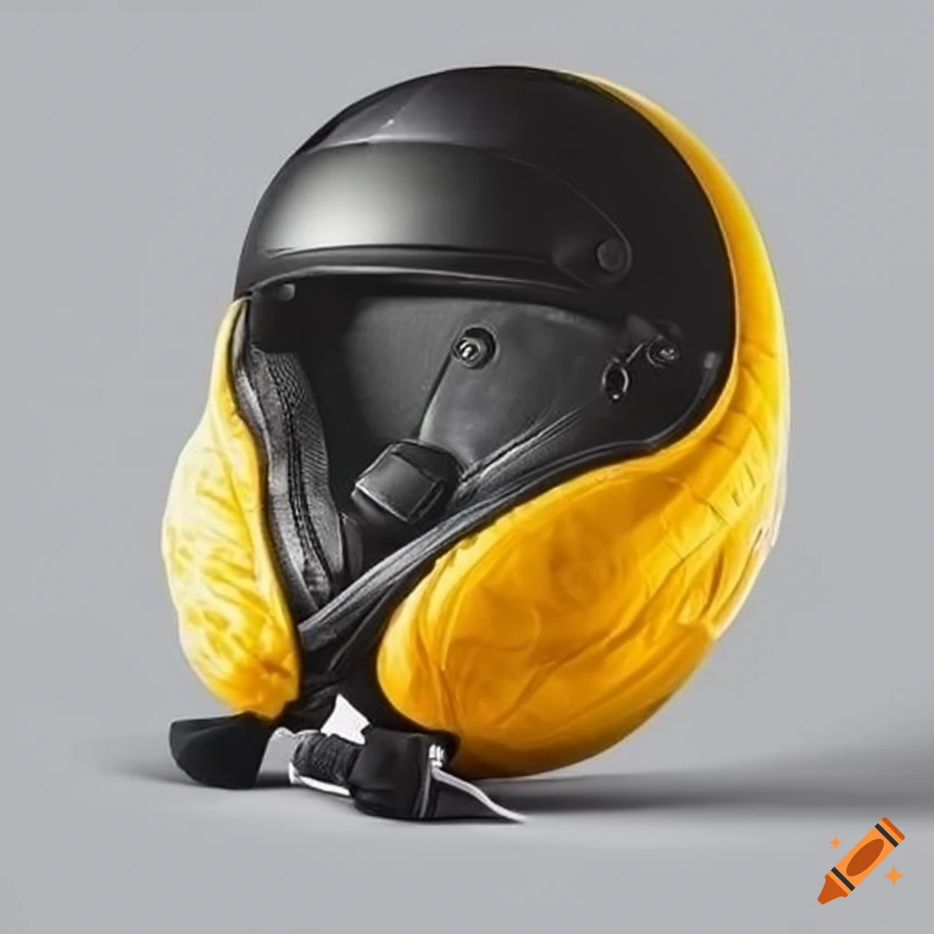 Inflated airbag helmet on Craiyon