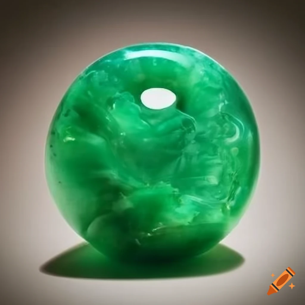 Green jade crystal on Craiyon