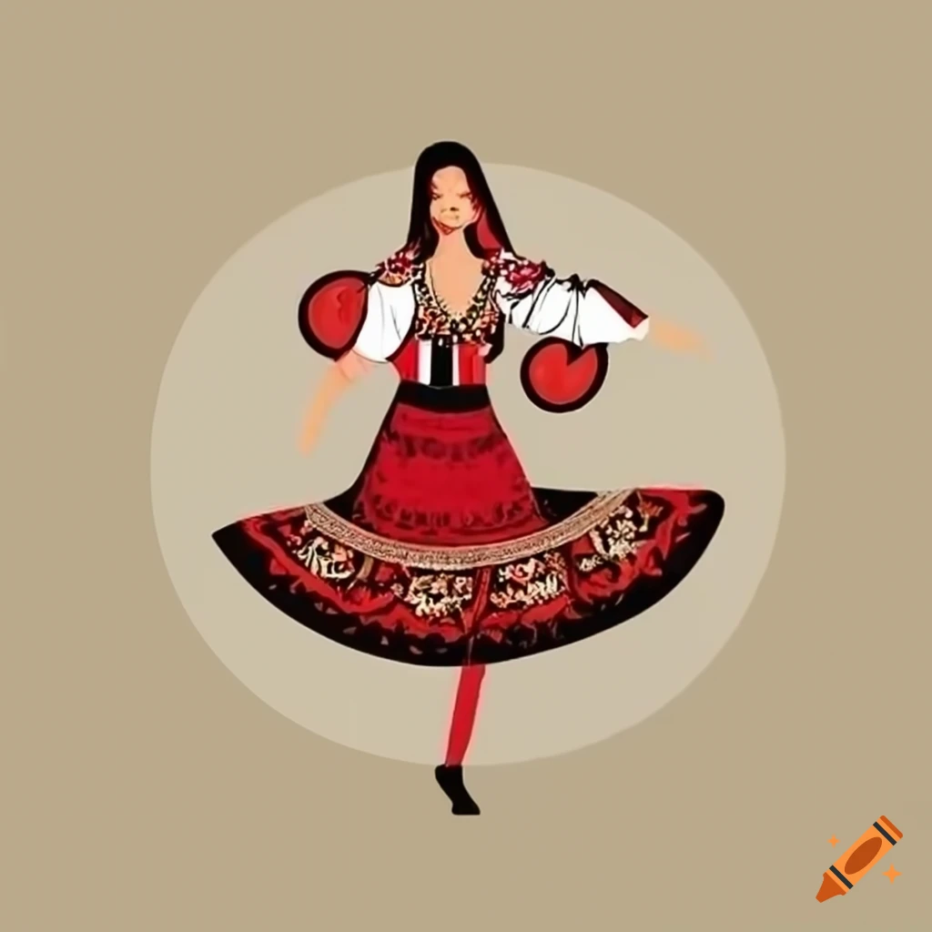 Logo inspired by balkan folklore dances on Craiyon