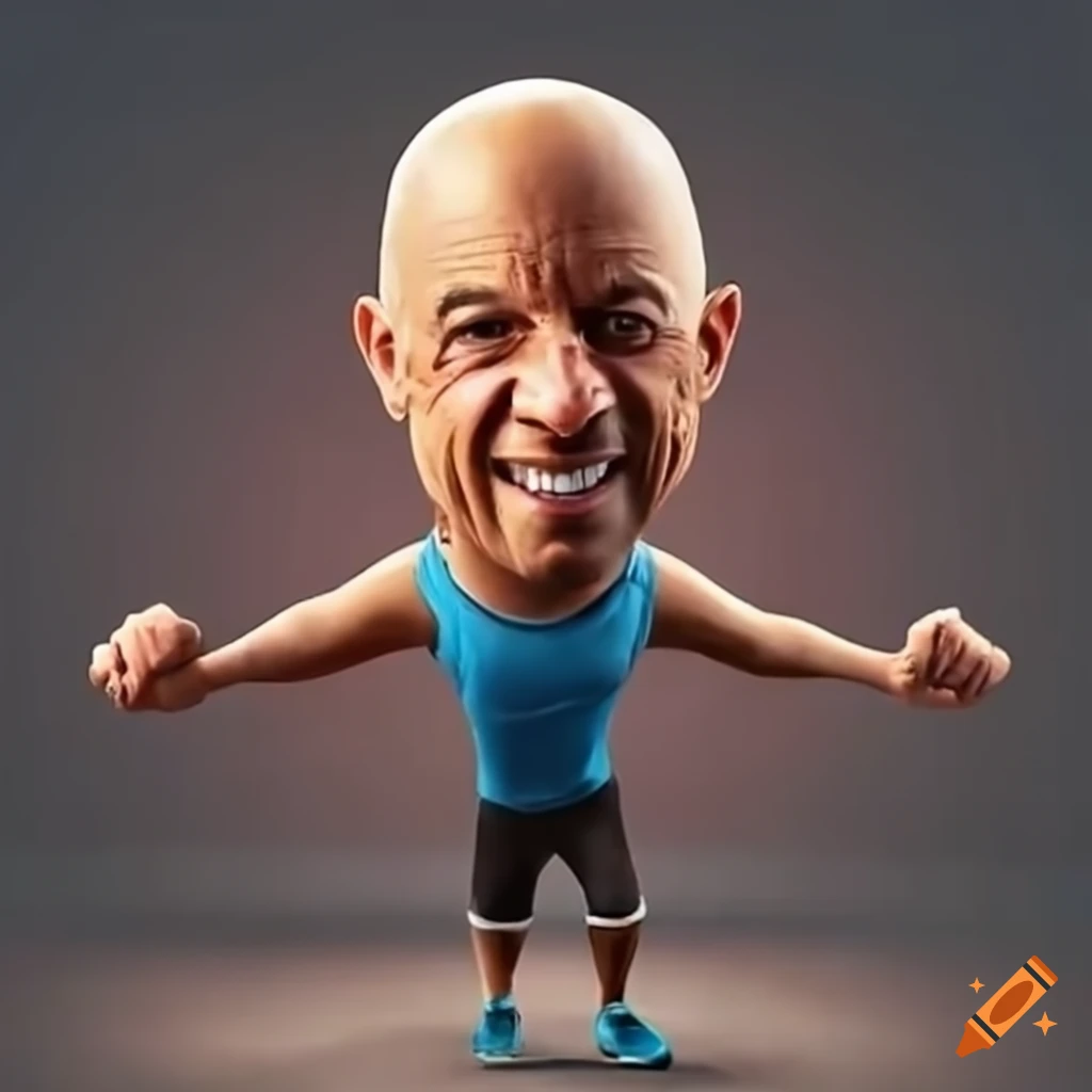 Dominic toretto jogging happily in running gear on Craiyon