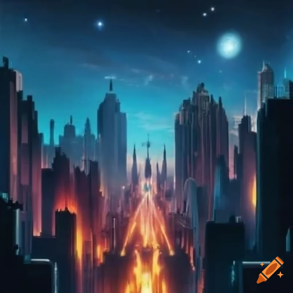 Great City in multiverse showcasing beautiful scenes and perspective on ...