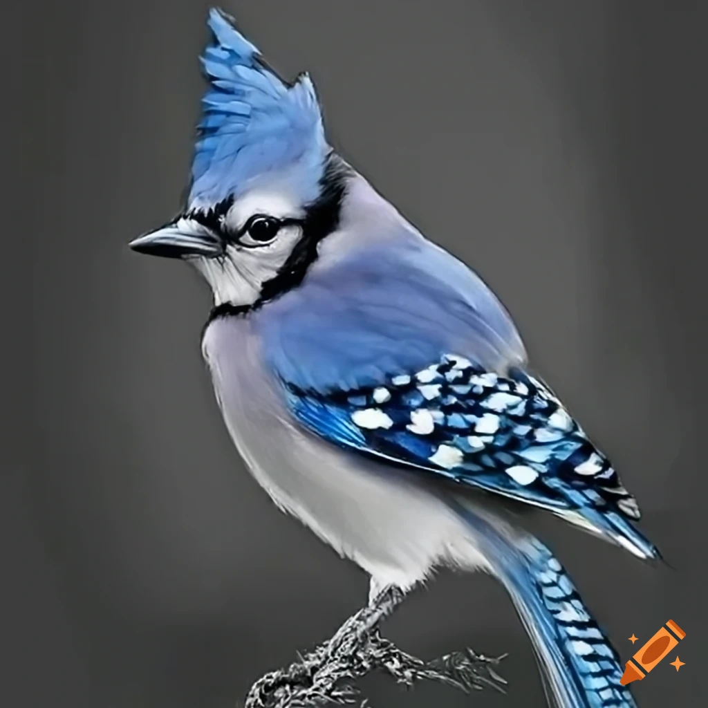 Blue jay on Craiyon