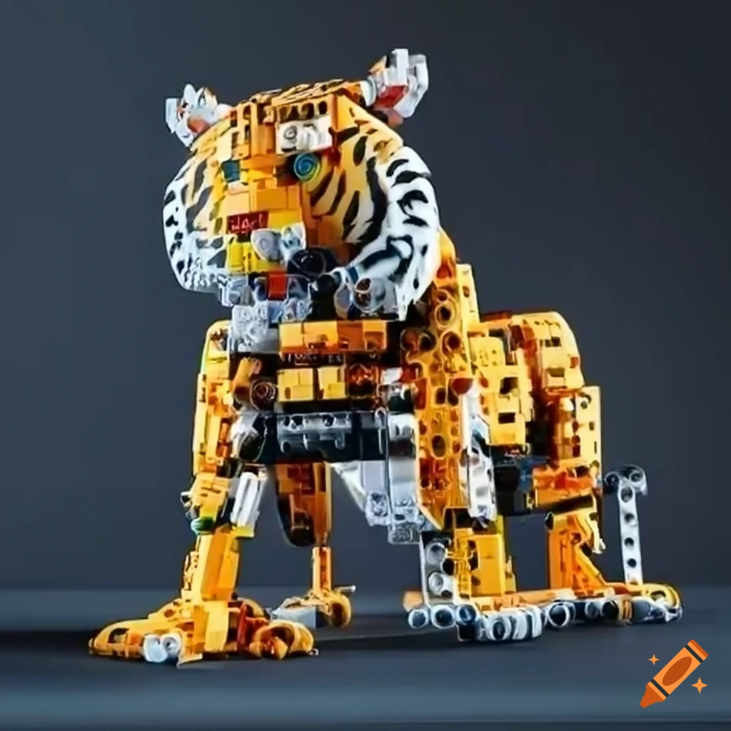 Lego technic tiger sculpture on Craiyon