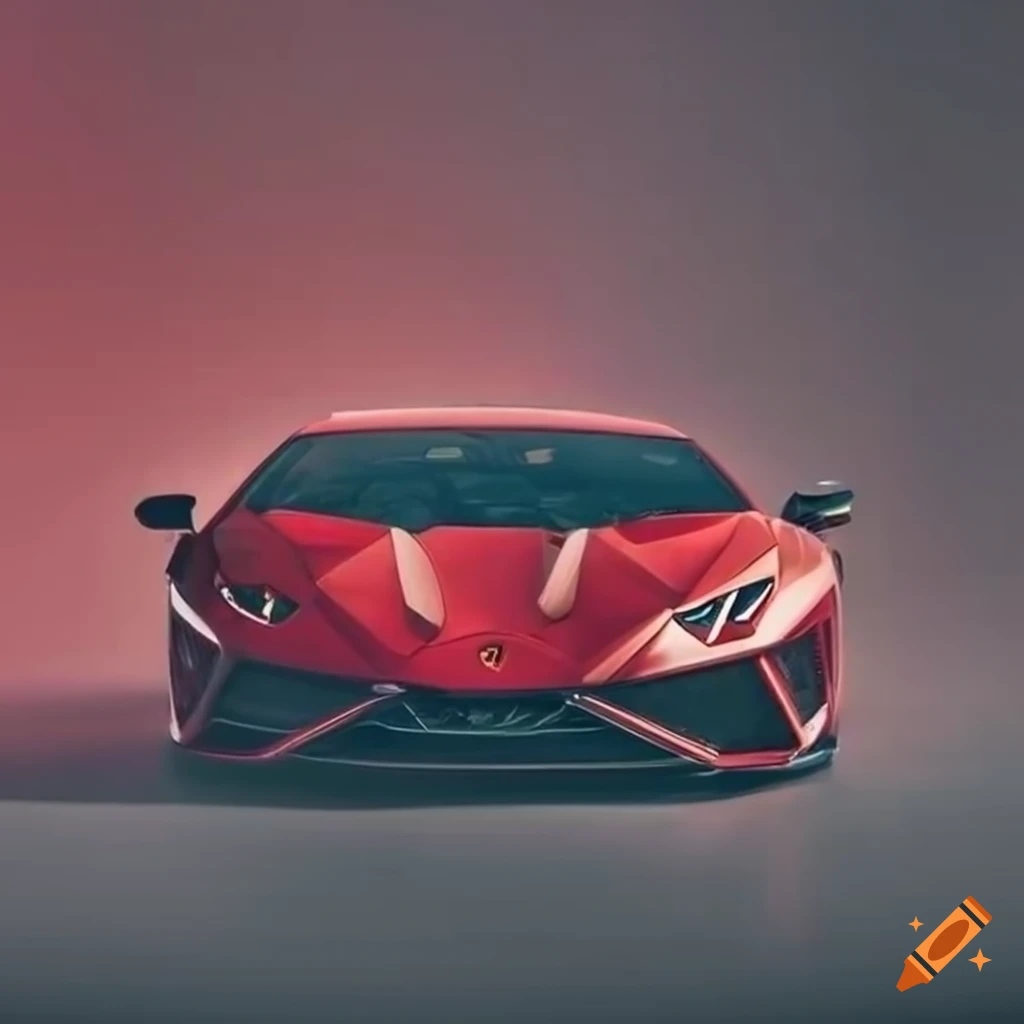 Carbon fiber Lamborghini Huracan STO with red accents on Craiyon