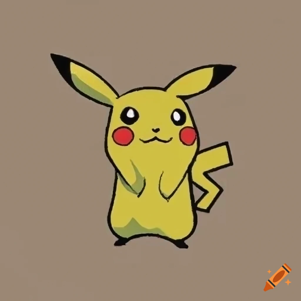 Minimalist vector pikachu logo on Craiyon