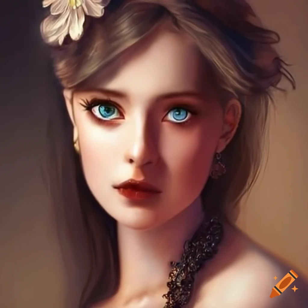 Beautiful lady on Craiyon