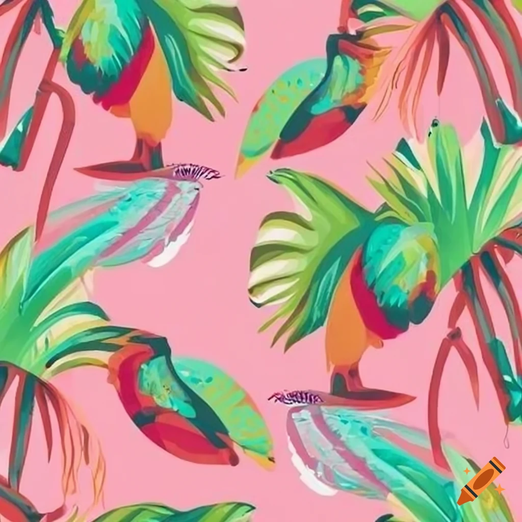 Tropical cute themed tile on Craiyon