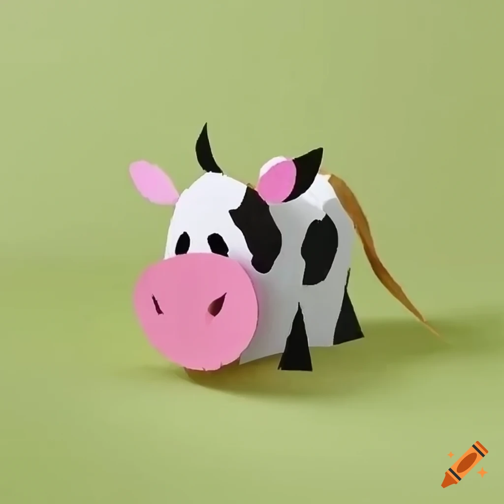 Paper craft coconut sprout cow on Craiyon