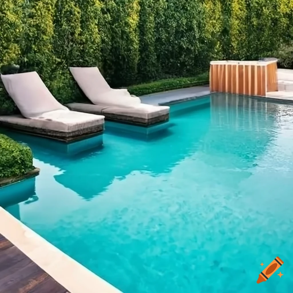 Luxury pool with pool copings on Craiyon