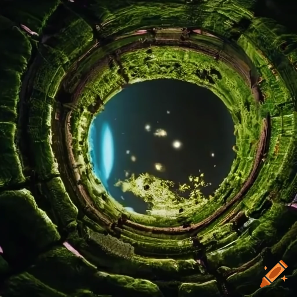 Moss-covered space station on Craiyon