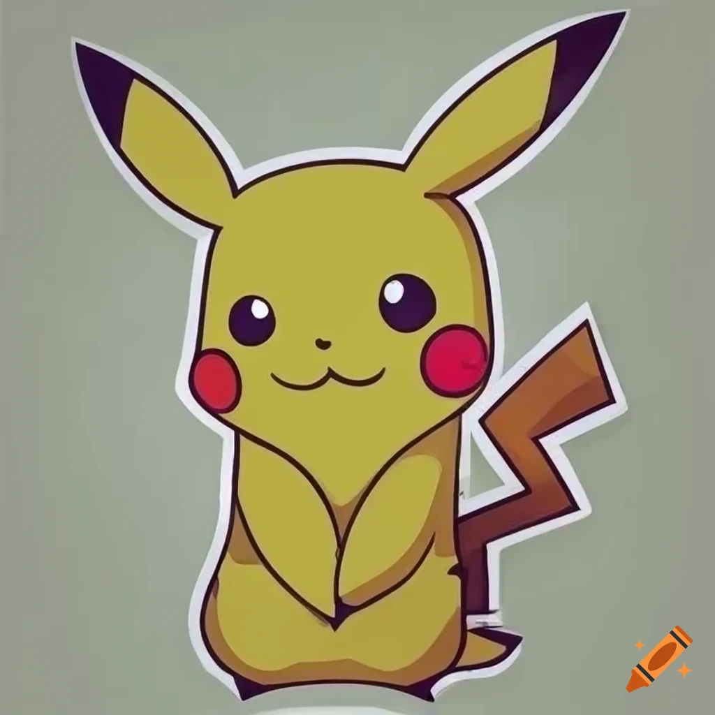 Minimalist vector pikachu logo on Craiyon
