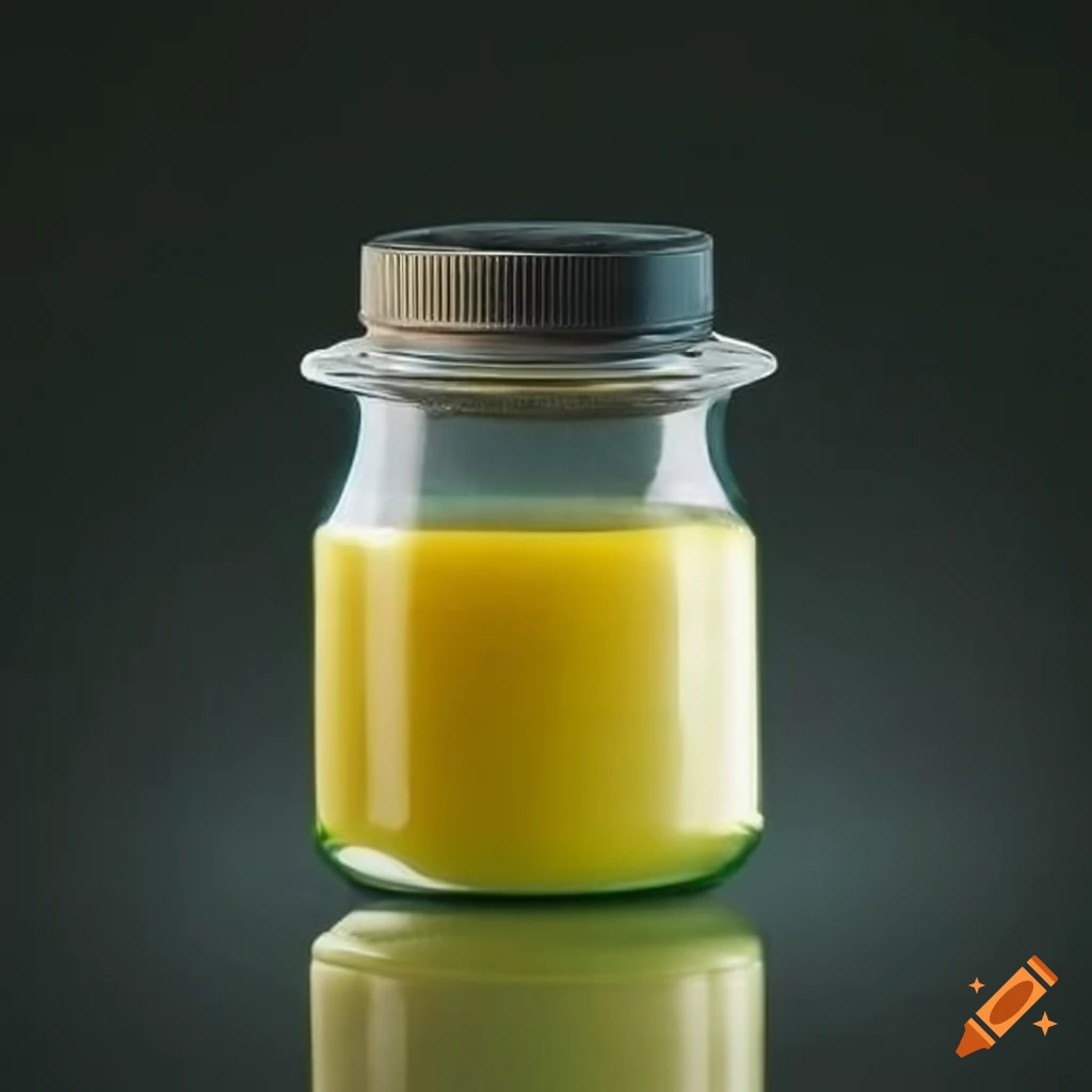 Vial of lab-grade pea soup on Craiyon