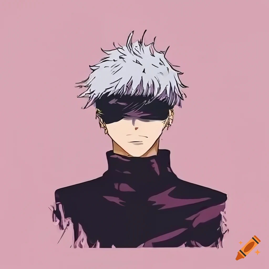 Graphic design of 'Jujucu Kaisen' anime character Gojo on a T-shirt on ...