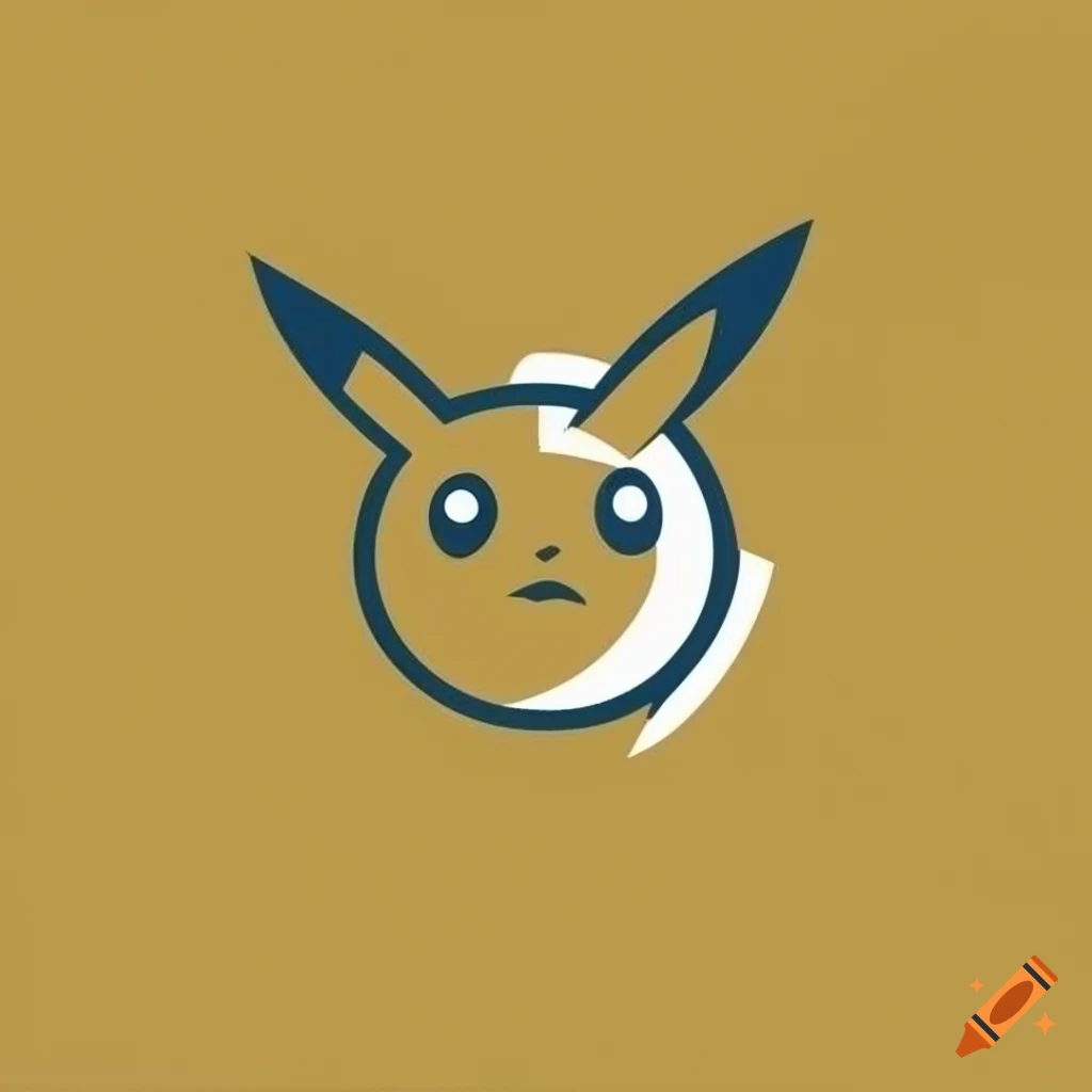 Minimalist pikachu vector logo on Craiyon