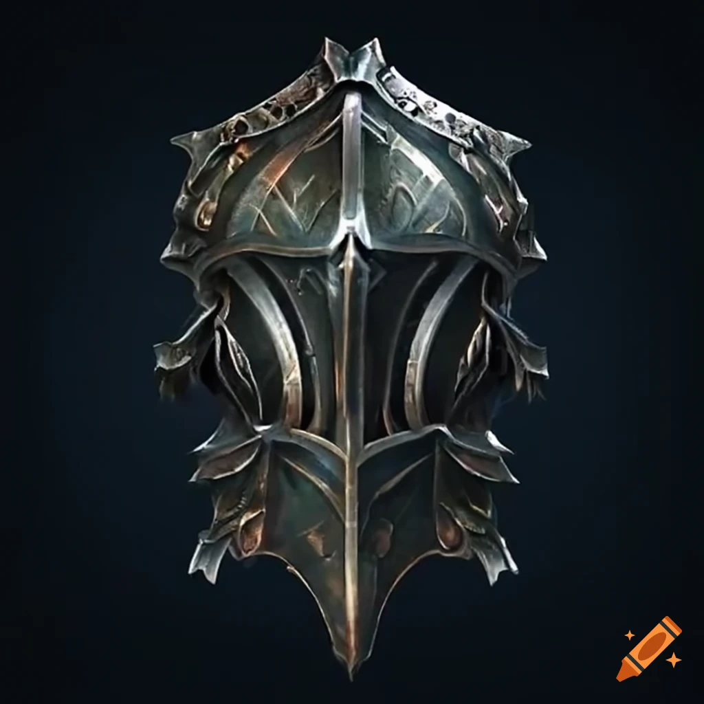 Intricate magic armor design from the front on Craiyon