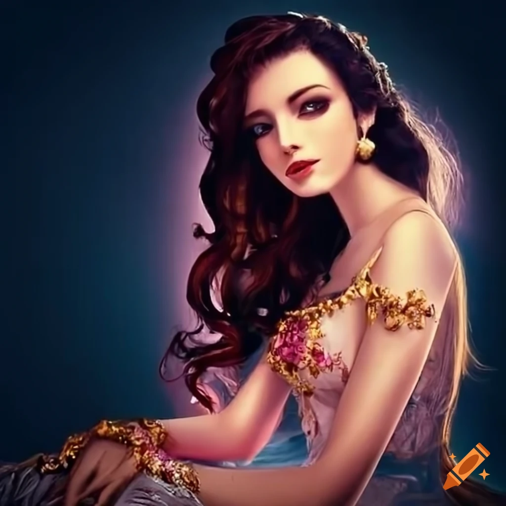 Beautiful lady on Craiyon