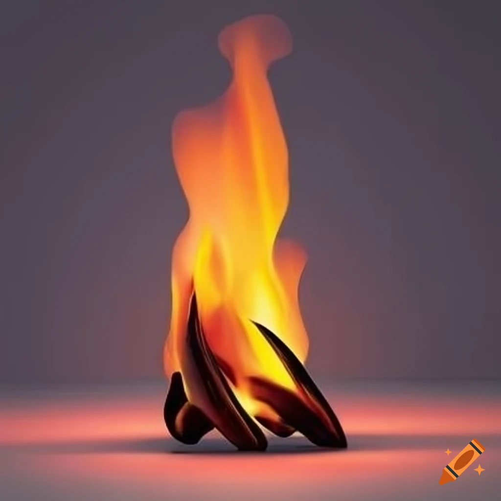 Flame glass decorative fire background on Craiyon