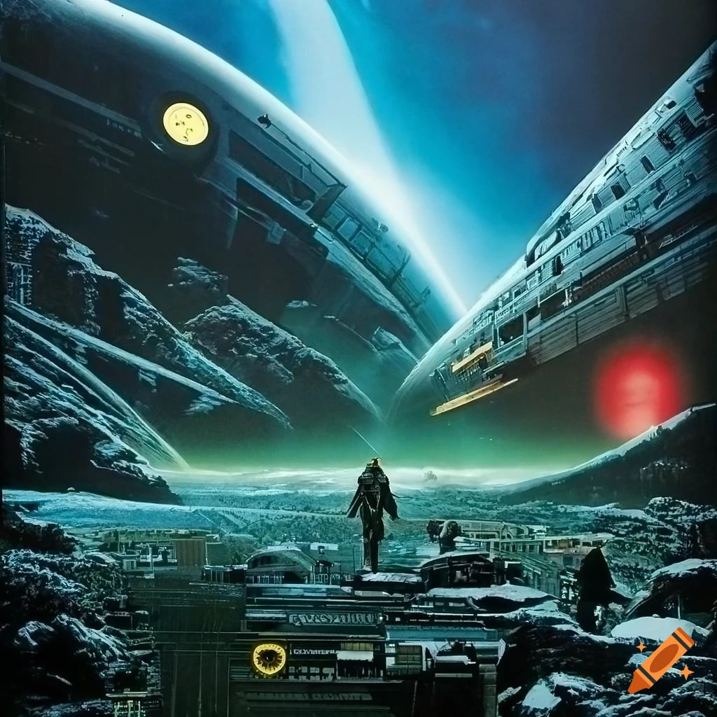 Utopian science fiction movie poster for at the mountains of madness on ...