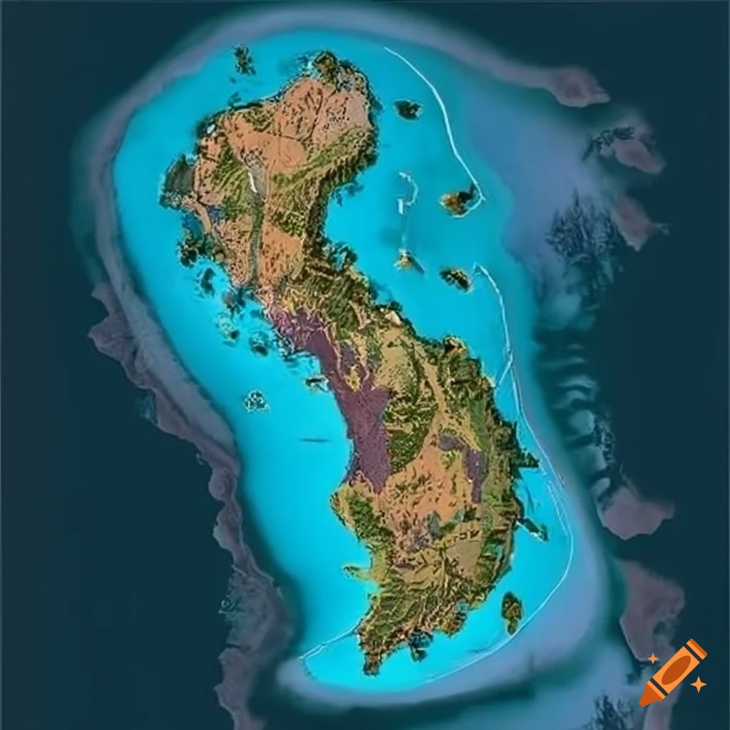 Detailed map displaying landmarks across 19 locations on Craiyon