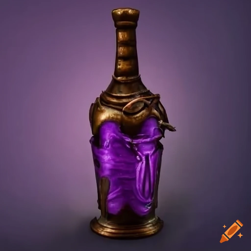 Bronze vigor bottle with purple dionysus's drink from bioshock infinite ...