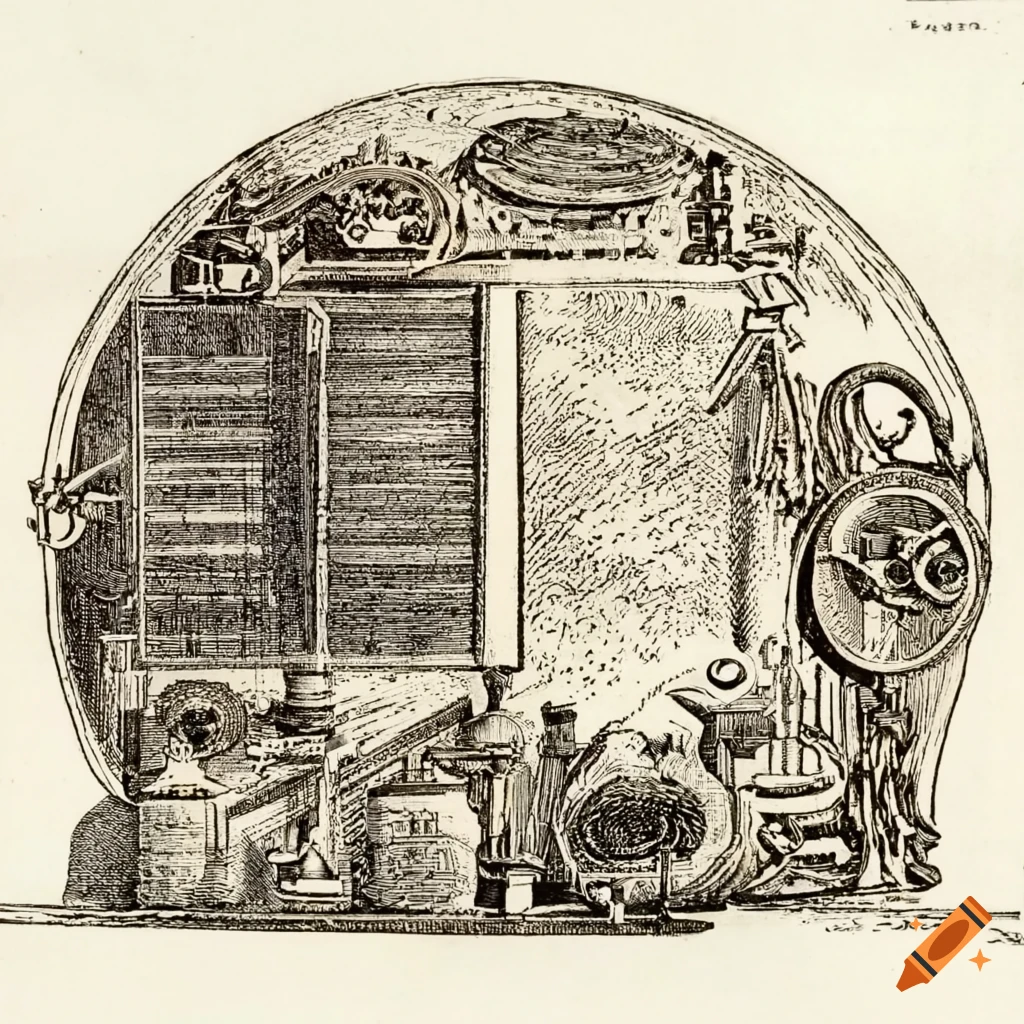 Steampunk agmi communication server engraving on Craiyon