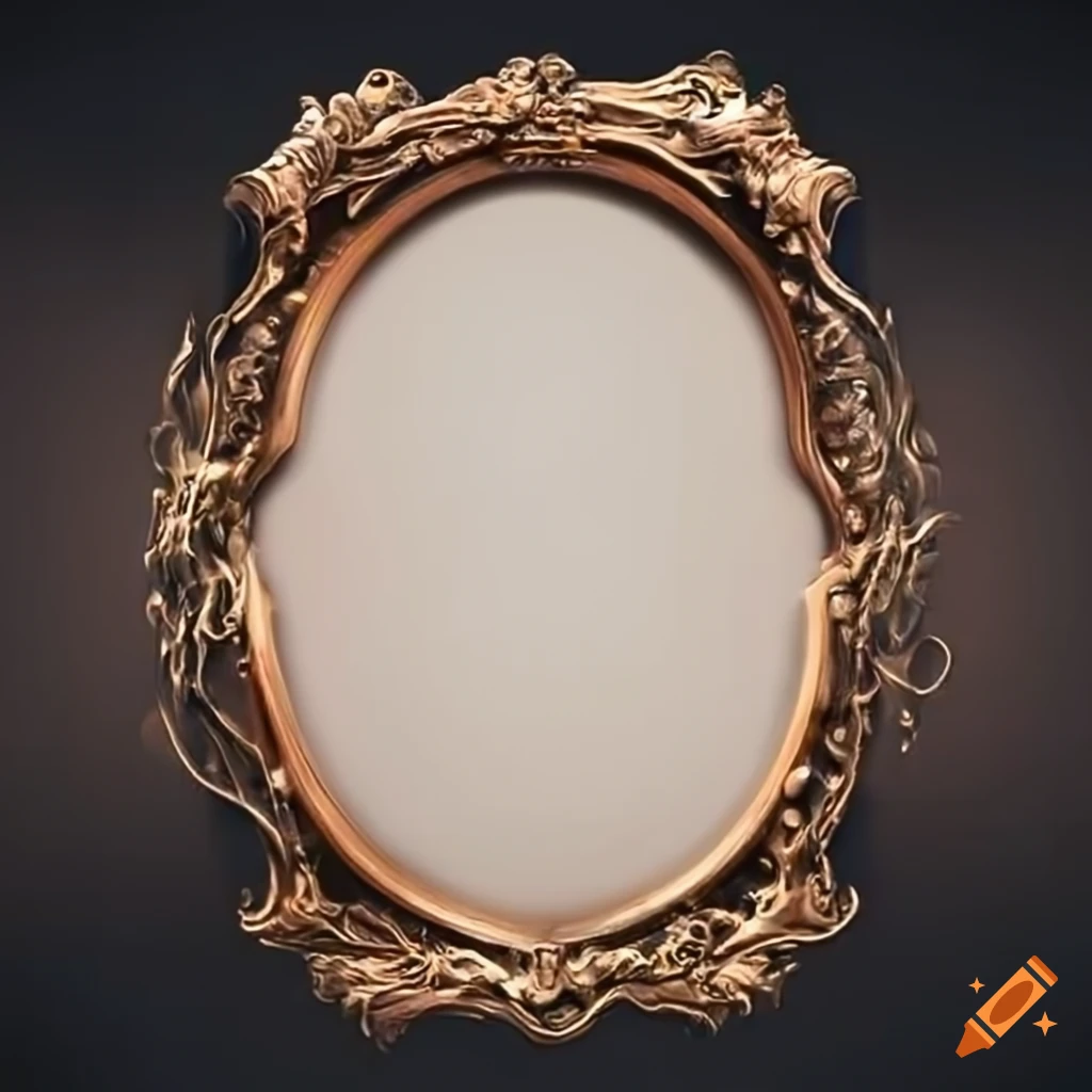 Ornate frame with banknotes design on Craiyon