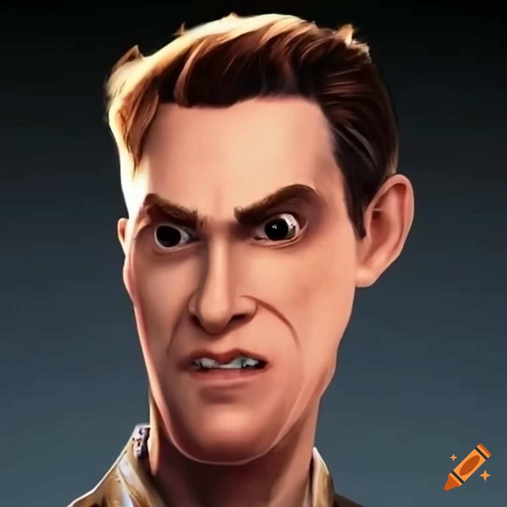 Close-up of television character zach shephard's handsome face on Craiyon