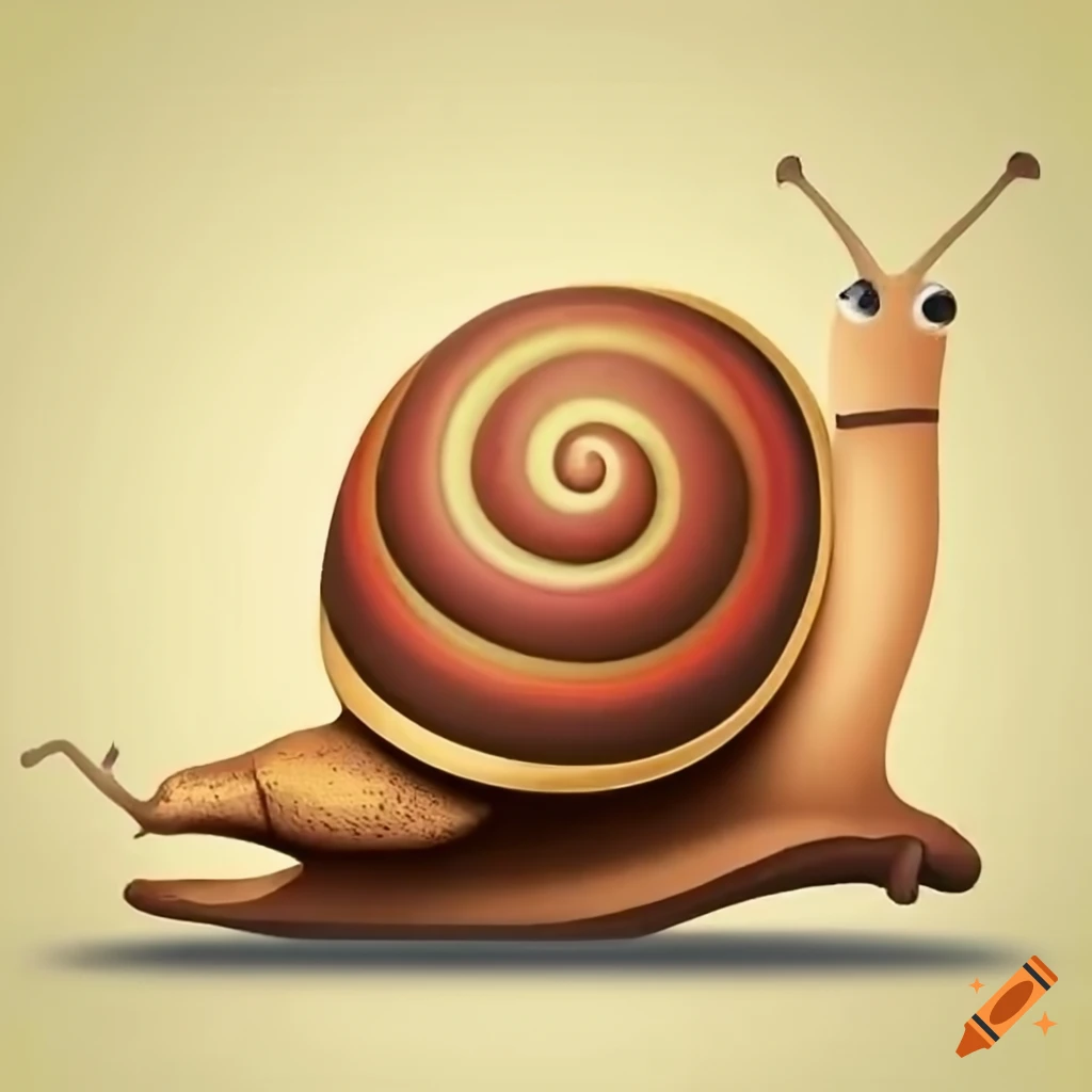 Snail advertisement with text on Craiyon