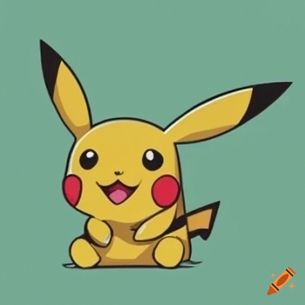Minimalist vector pikachu logo on Craiyon