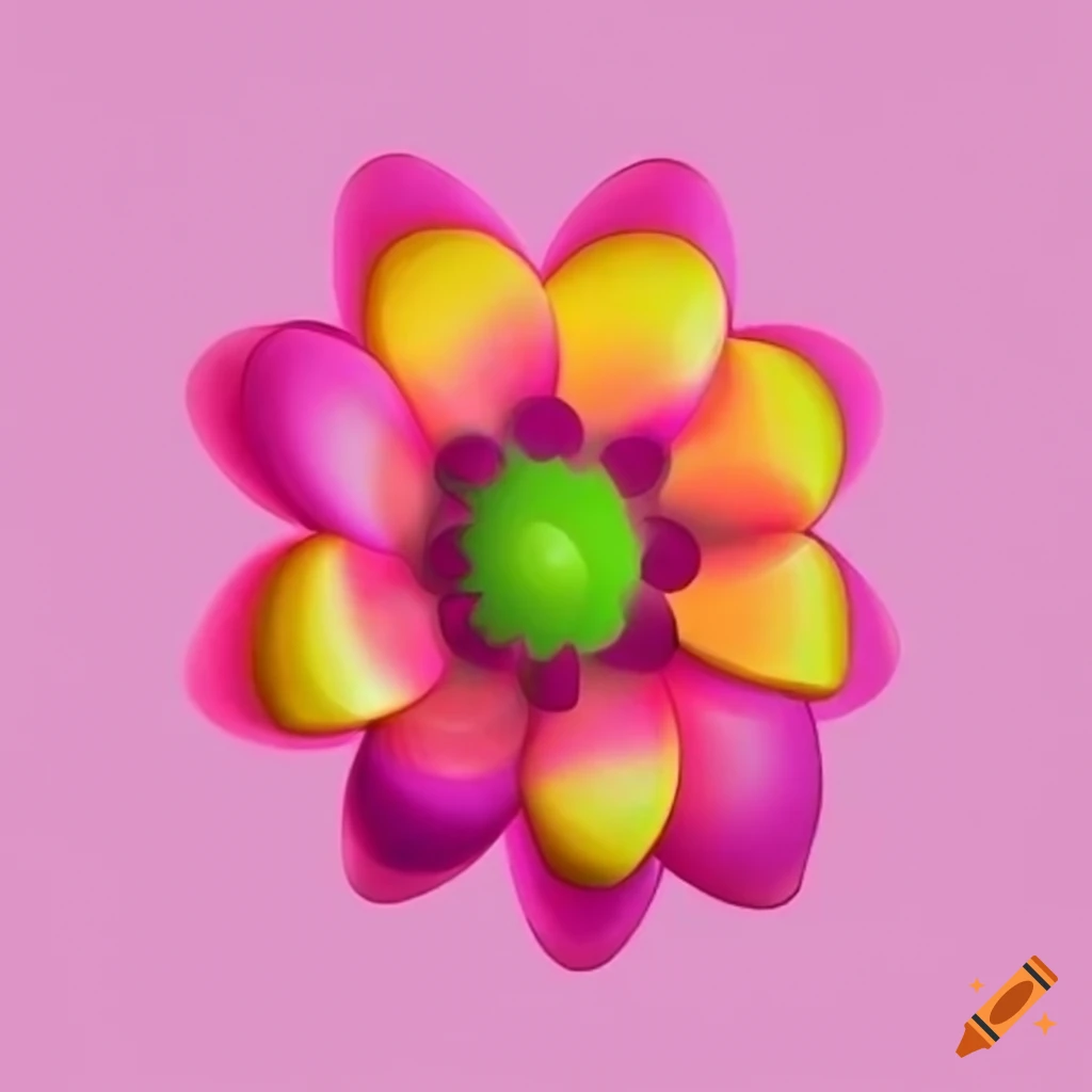 Flower with cartoon features on Craiyon