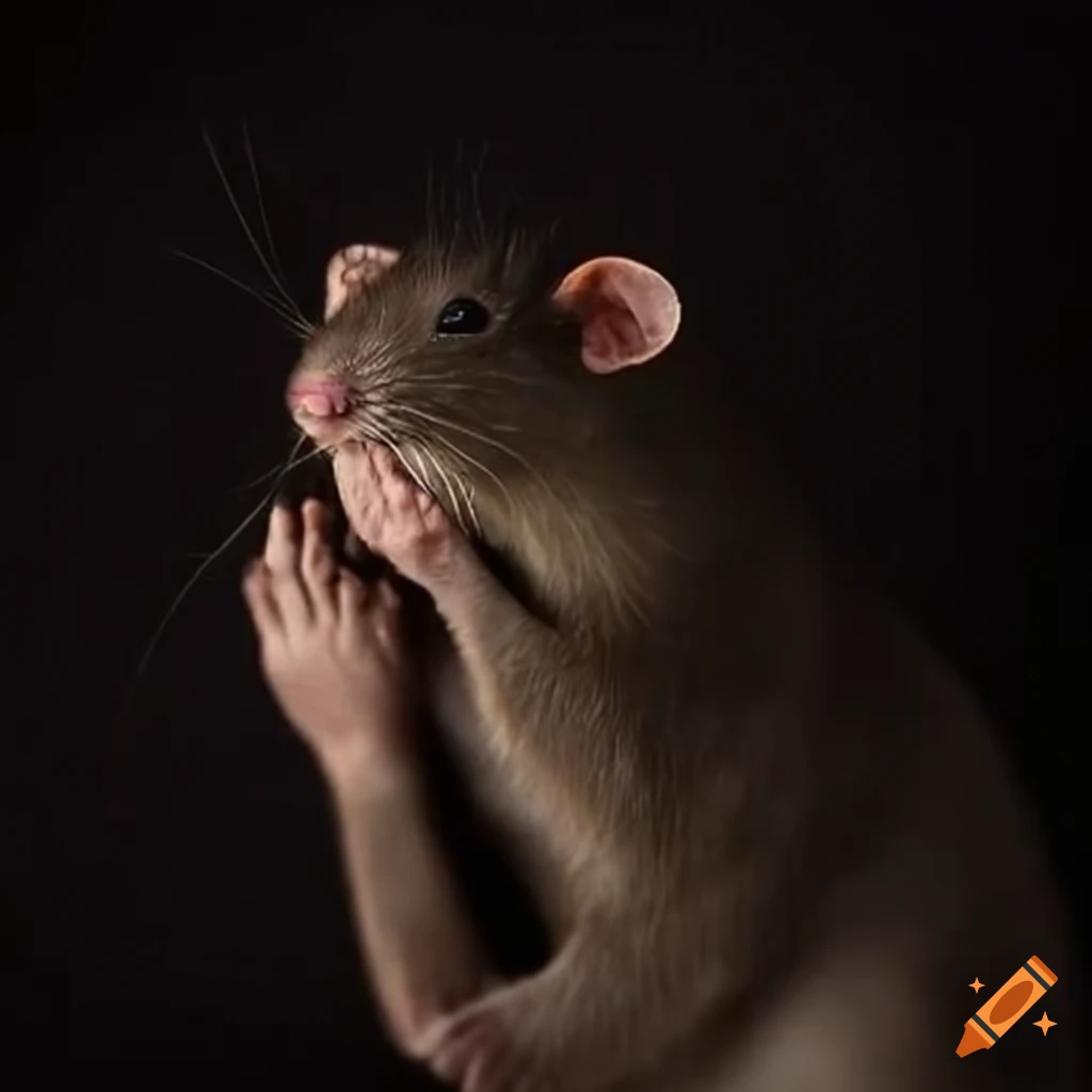 Half rat half jesus in prayer on Craiyon