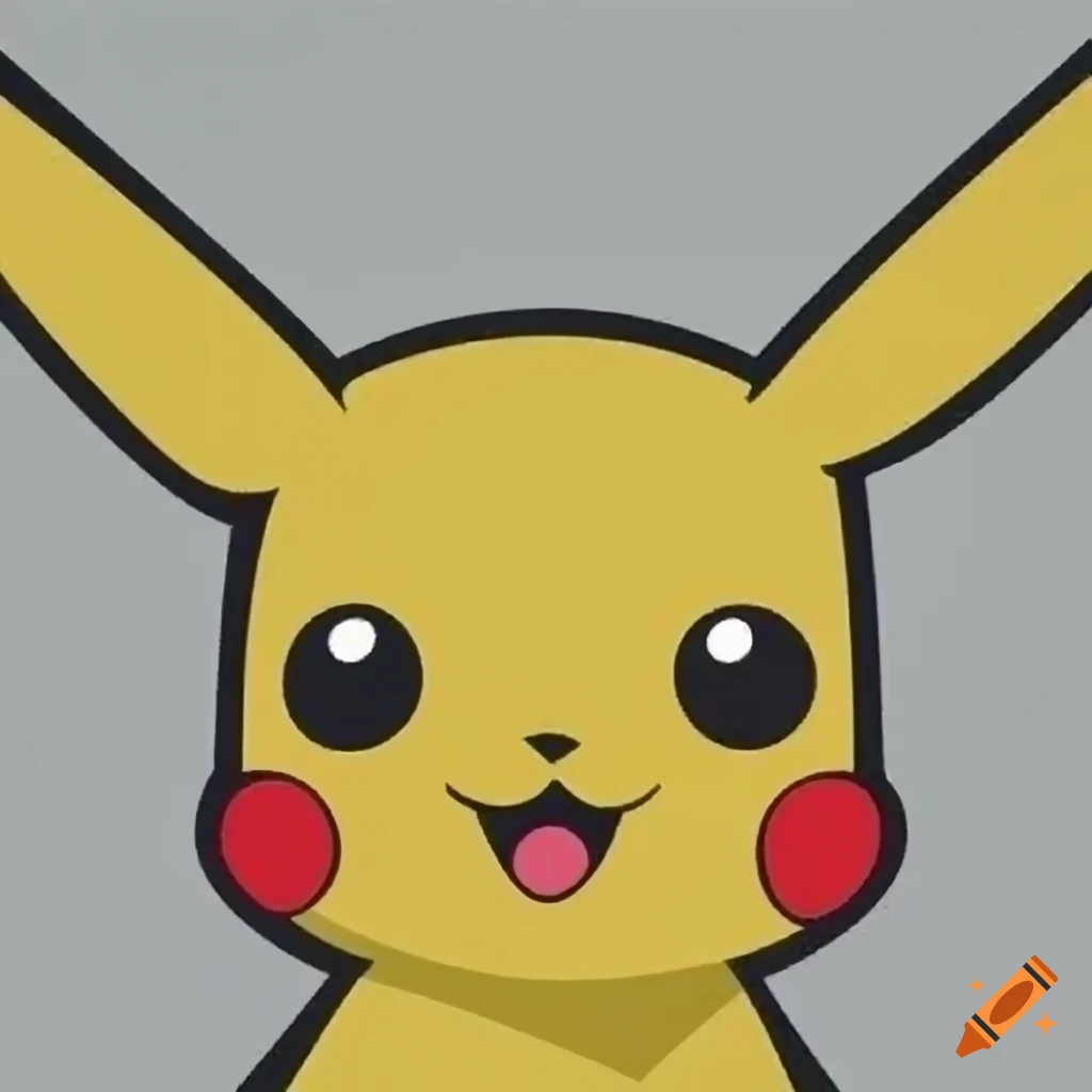 Pikachu minimalist vector logo for an app on Craiyon