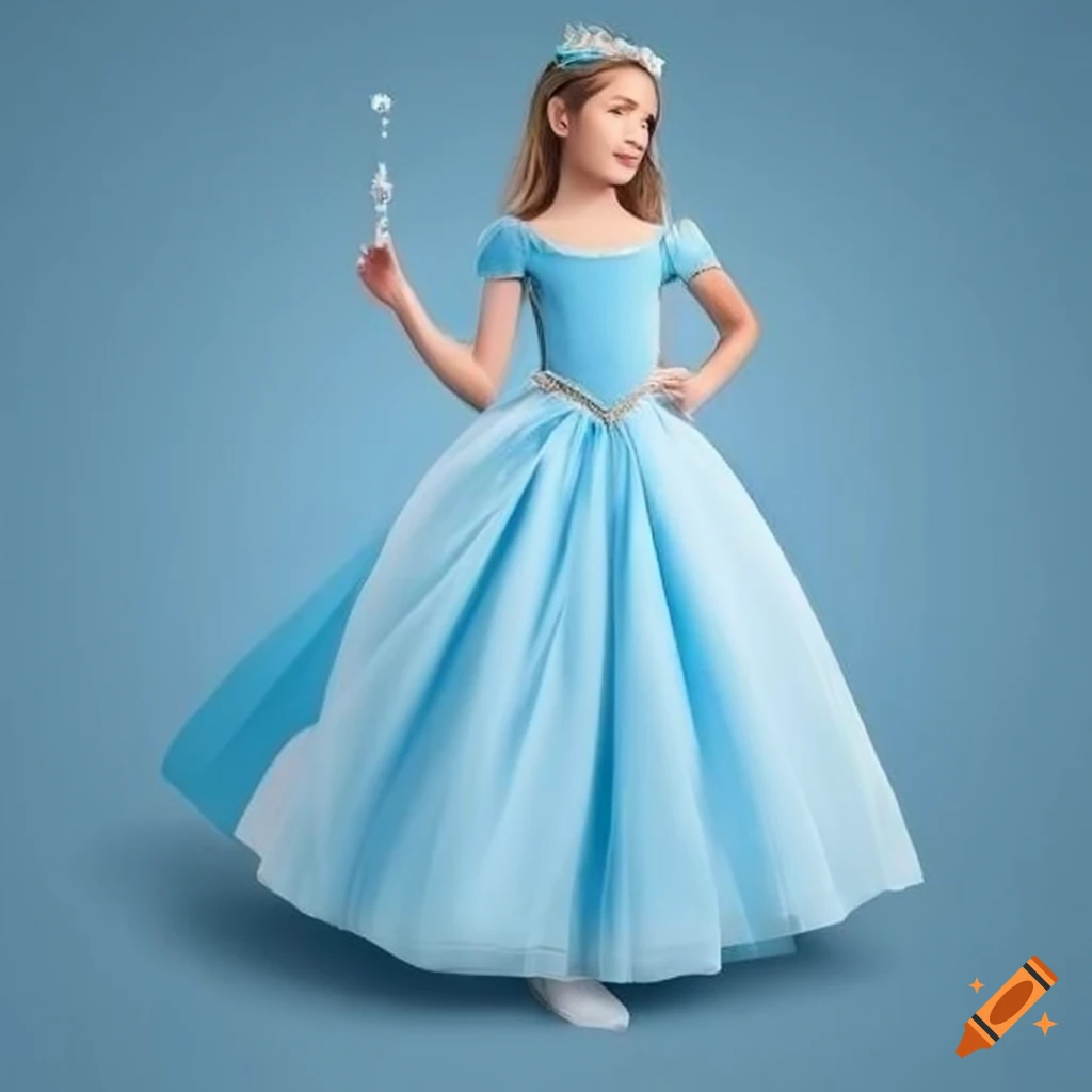 Light blue princess dress on Craiyon
