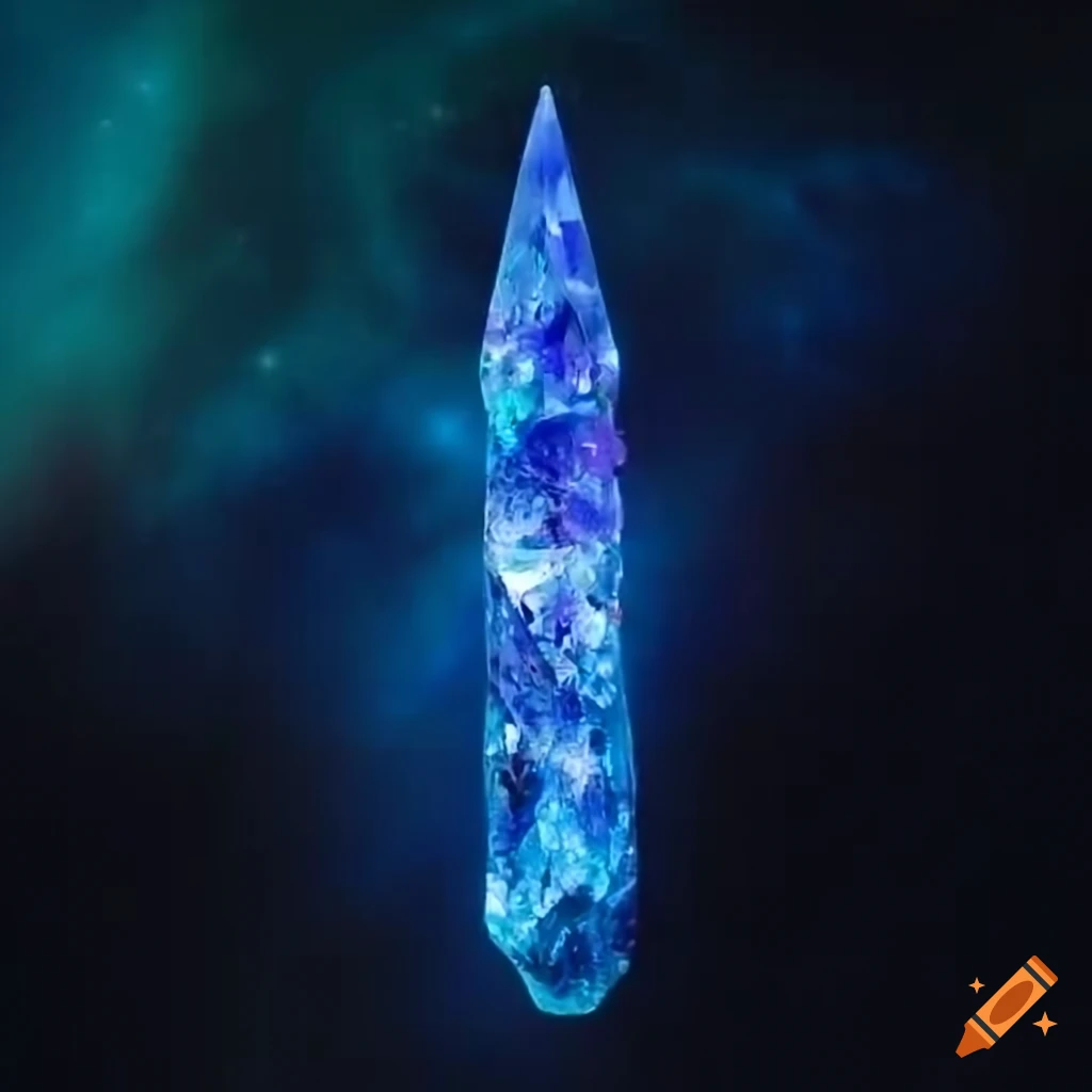 Crystal wand with space inside on Craiyon
