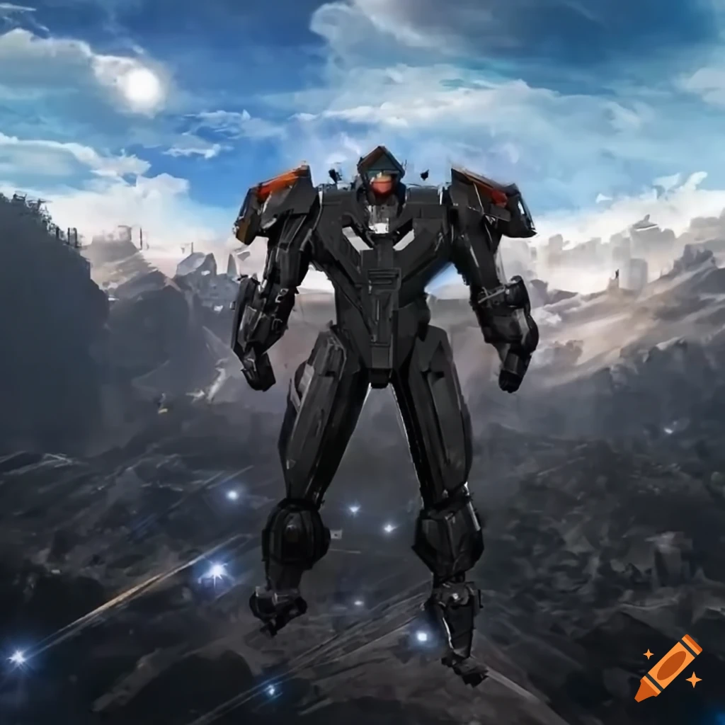 Impressive 3-story engineering marvel mecha with advanced weaponry and ...