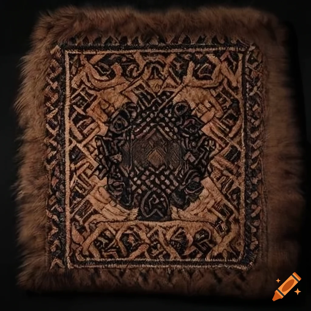 Viking fur rug on Craiyon