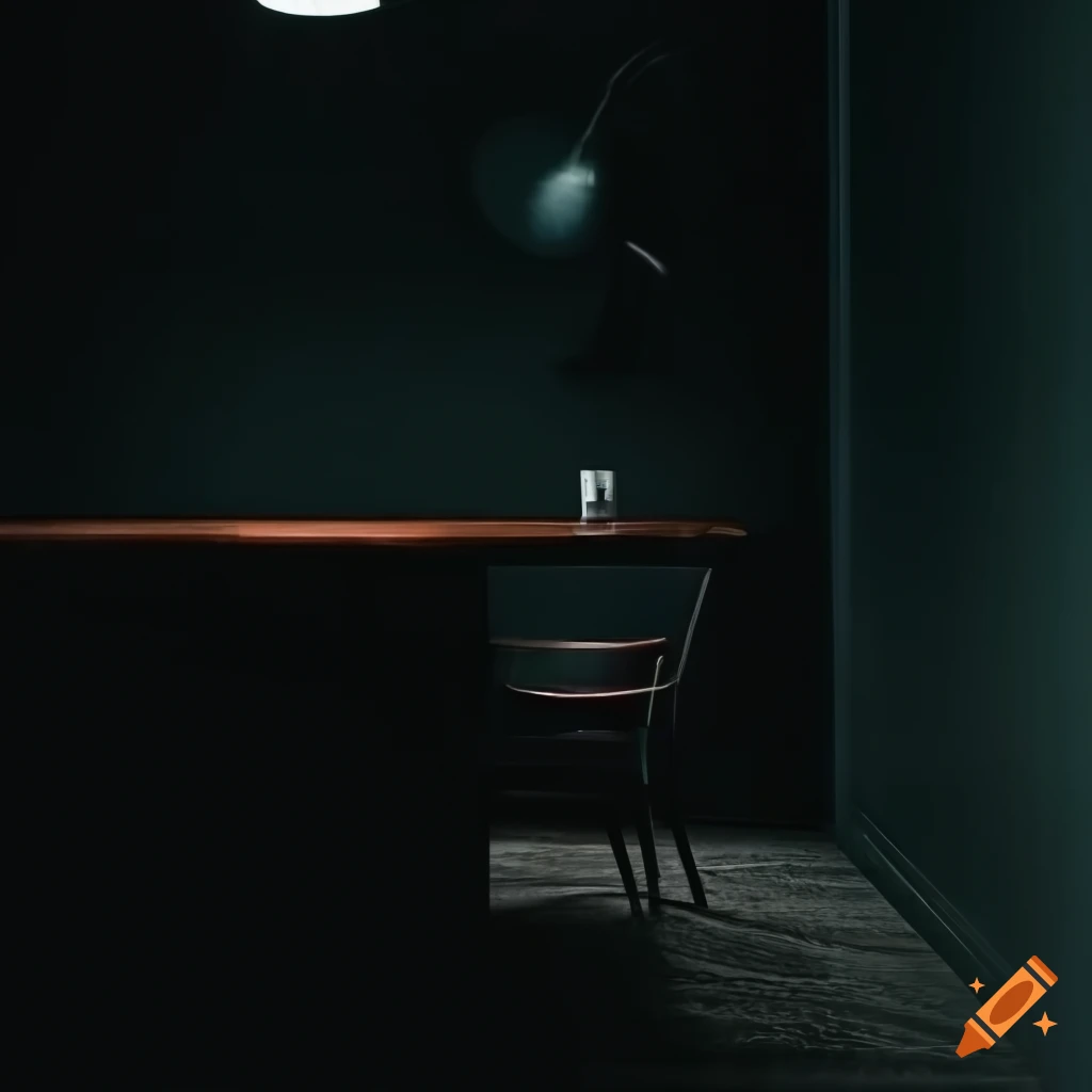 Dark conference room on Craiyon